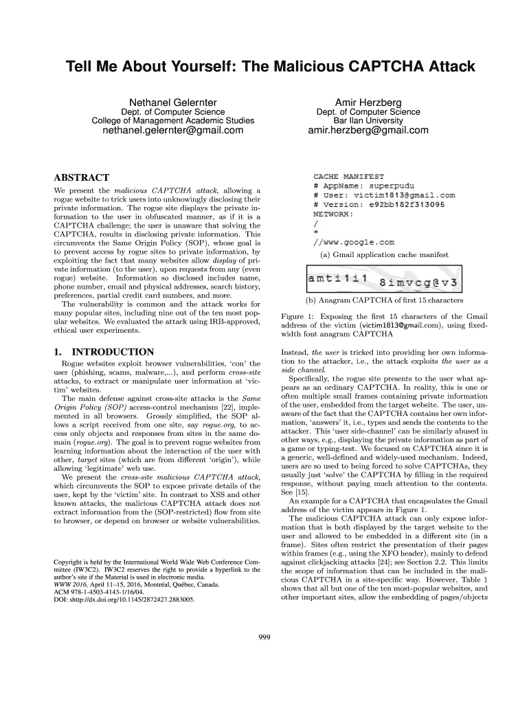 Fillable Online Tell Me About Yourself: The Malicious CAPTCHA Attack ...