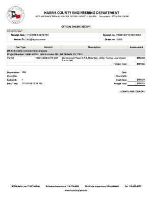 Fillable Online OFFICIAL ONLINE RECEIPT Fax Email Print - pdfFiller