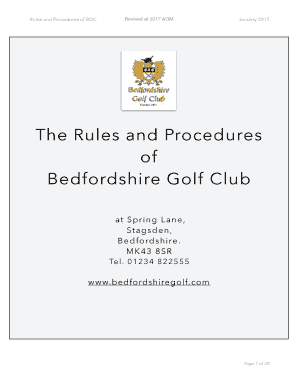 Fillable Online Rules and Procedures of BGC Fax Email Print - pdfFiller