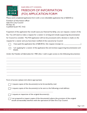 Fillable Online (FOI) APPLICATION FORM Fax Email Print - pdfFiller