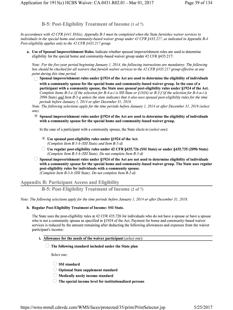 Fillable Online Application for 1915(c) HCBS Waiver: CA Fax Email Print ...