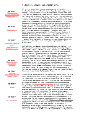 Horizon Nj Health Prior Authorization Form Pdf - Fill Online, Printable ...