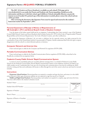 Fillable Online Signature FormREQUIRED FOR ALL STUDENTS Fax Email Print ...