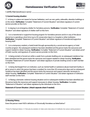Fillable Online Homelessness Verification Form Fax Email Print - pdfFiller