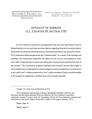 Fillable Online AFFIDAVIT OF ADDRESS Fax Email Print - pdfFiller