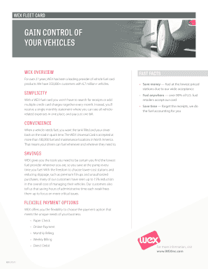 Fillable Online WEX FLEET CARD Fax Email Print - pdfFiller