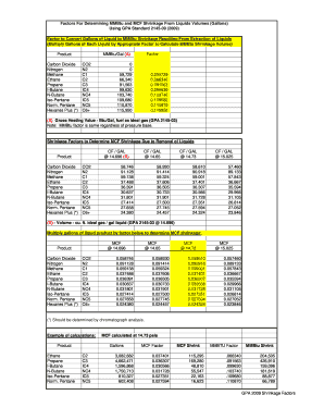 Fillable Online Factors For Determining MMBtu and MCF Shrinkage From ...