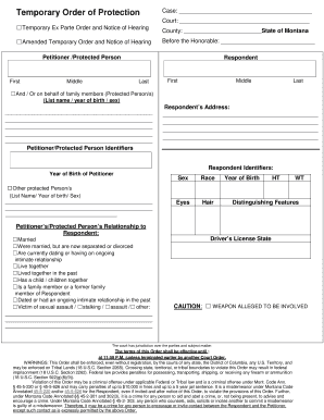 Fillable Online Amended Temporary Order and Notice of Hearing Fax Email ...
