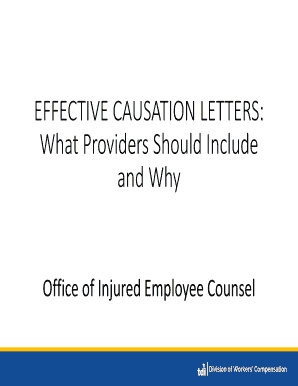 Fillable Online EFFECTIVE CAUSATION LETTERS: Fax Email Print - pdfFiller