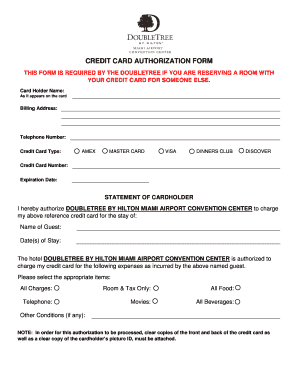 Fillable Online THIS FORM IS REQUIRED BY THE DOUBLETREE IF YOU ARE ...