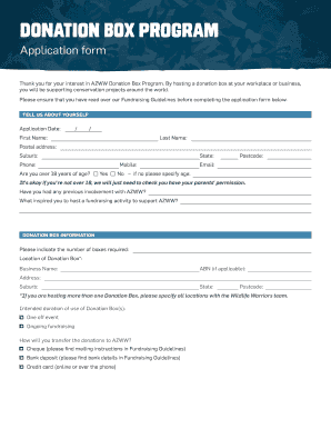 Fillable Online donation box Fax Email Print - pdfFiller