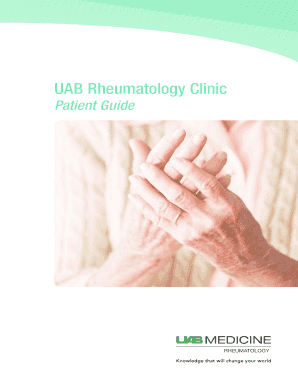 Fillable Online UAB Rheumatology Clinic Fax Email Print - pdfFiller