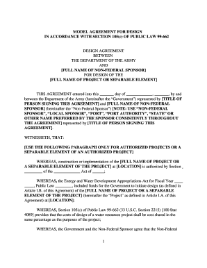Fillable Online MODEL AGREEMENT FOR DESIGN Fax Email Print - pdfFiller