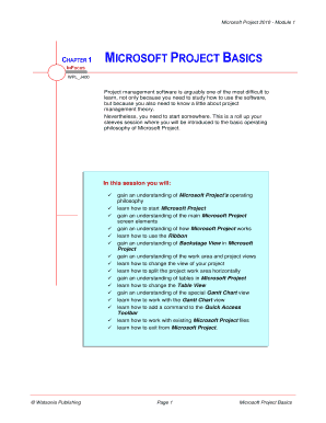 Fillable Online MICROSOFT PROJECT BASICS Fax Email Print - pdfFiller