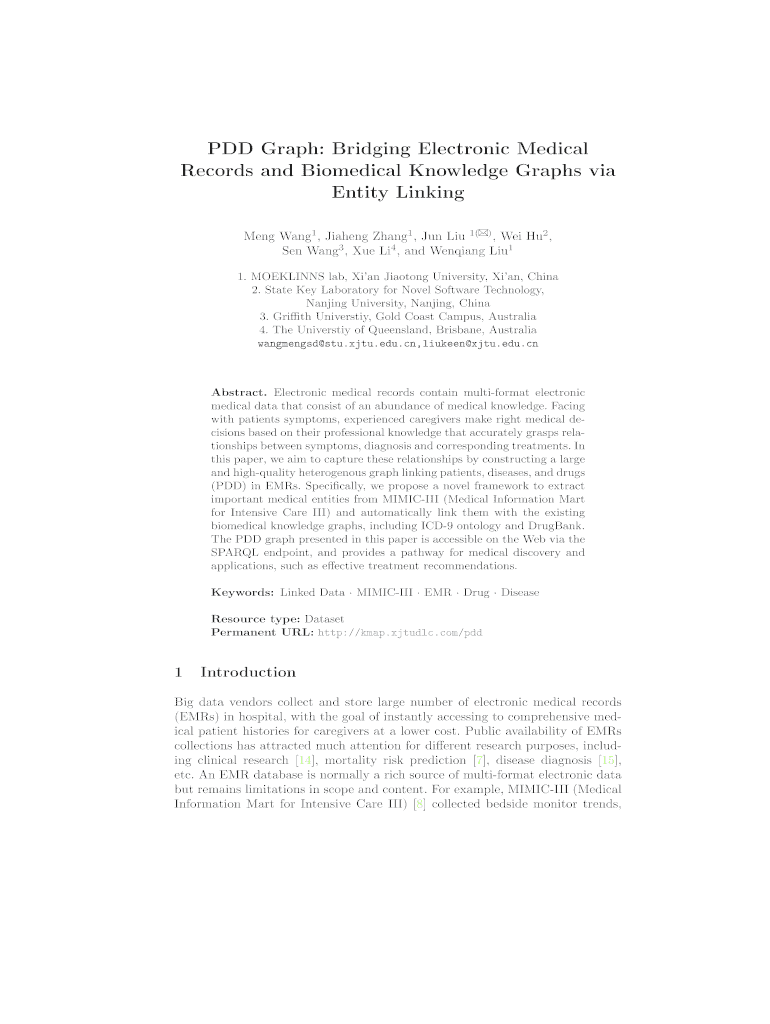 Fillable Online PDD Graph: Bridging Electronic Medical Records and ...