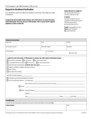 Fillable Online Your verification letter will reflect the academic ...