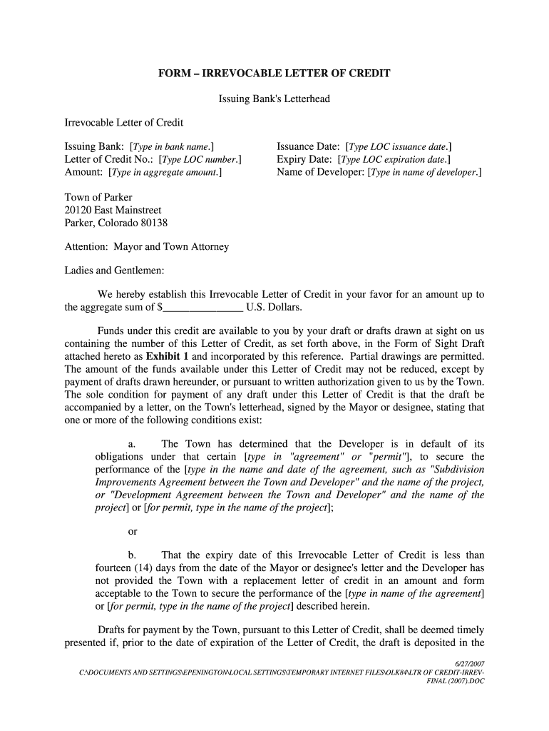 Fillable Online COMMERCIAL Permit Sub-Type - Town of Parker Fax Email ...