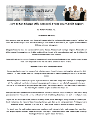 Fillable Online How to Get Charge-Offs Removed From Your Credit Report ...