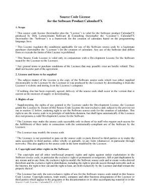 Fillable Online Source Code License Fax Email Print - pdfFiller