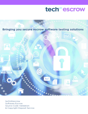 Fillable Online Bringing you secure escrow software testing solutions ...