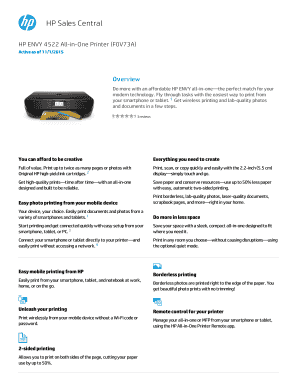 Fillable Online HP ENVY 4522 All-in-One Printer (F0V73A) Fax Email ...