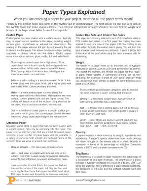 Fillable Online Paper Types Explained Fax Email Print - pdfFiller