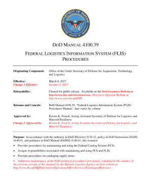 Fillable Online FEDERAL LOGISTICS INFORMATION SYSTEM (FLIS) Fax Email ...