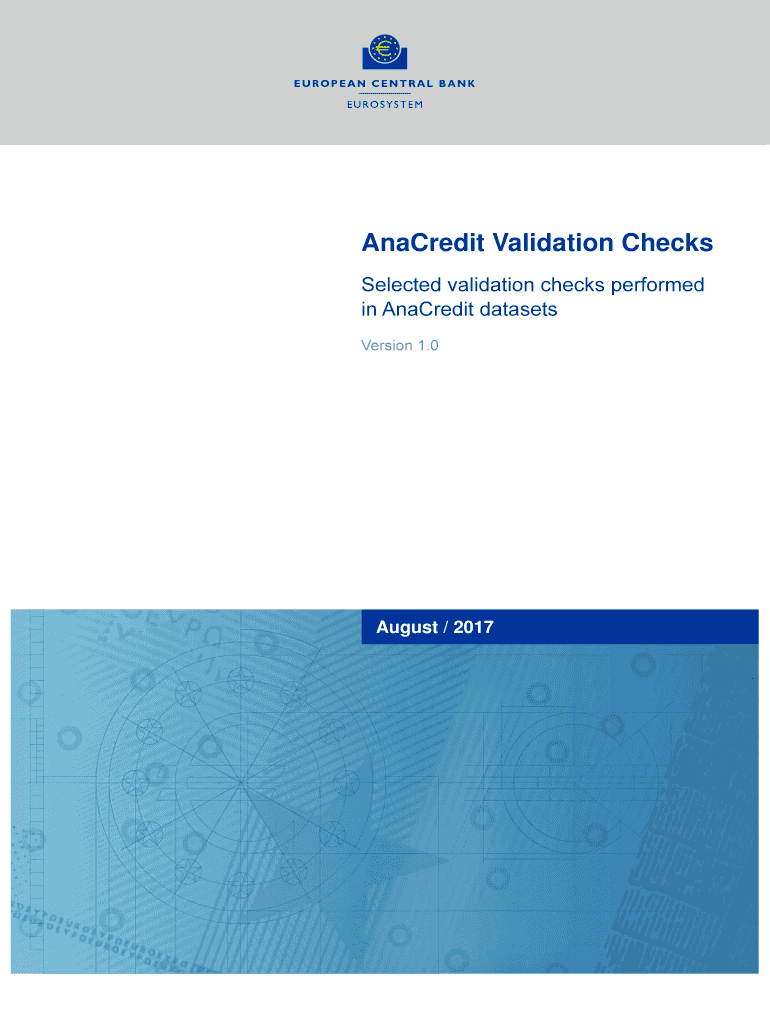 Fillable Online AnaCredit Validation Checks Fax Email Print - pdfFiller