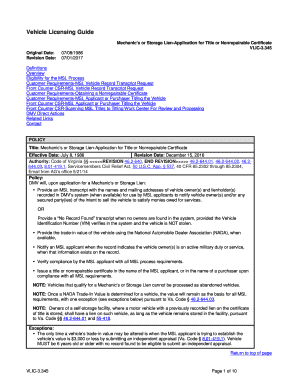 Fillable Online Vehicle Licensing Guide Fax Email Print - pdfFiller
