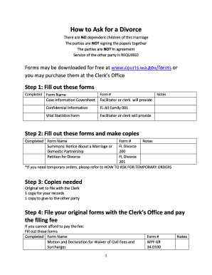 Fillable Online How to Ask for a Divorce Fax Email Print - pdfFiller