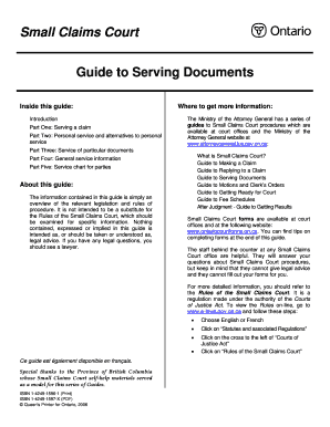 Fillable Online Guide to Serving Documents Fax Email Print - pdfFiller