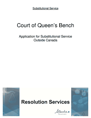 Fillable Online Application for Substitutional Service Fax Email Print ...