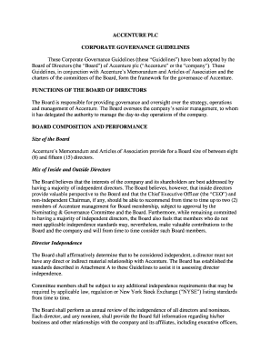 Fillable Online These Corporate Governance Guidelines (these Guidelines ...
