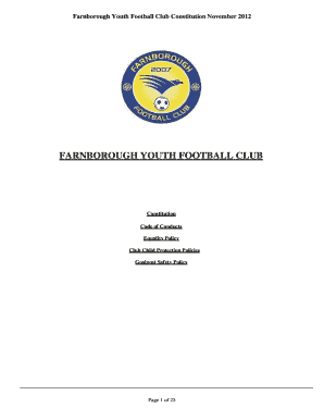 Fillable Online FARNBOROUGH YOUTH FOOTBALL CLUB Fax Email Print - pdfFiller
