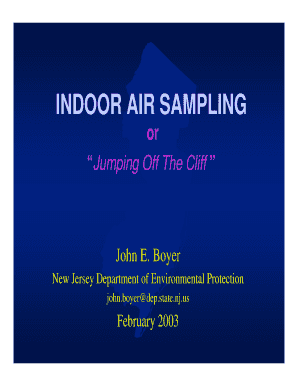 Fillable Online INDOOR AIR SAMPLING Fax Email Print - pdfFiller