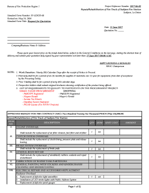 Fillable Online Repair/Rehabilitation of Fire Truck of Sudipen Fire ...