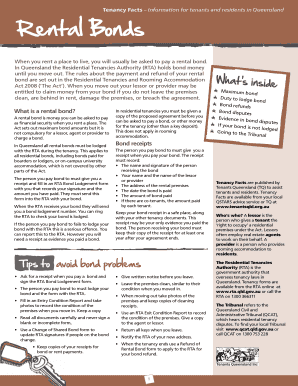 Fillable Online In Queensland the Residential Tenancies Authority (RTA ...