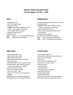 Fillable Online SHADY SIDE ELEMENTARY Fax Email Print - pdfFiller