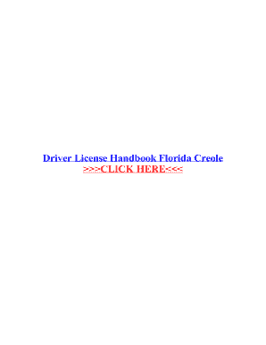 Fillable Online Driver License Handbook Florida Creole Fax Email Print ...