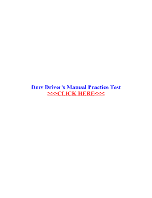 Fillable Online Dmv Driver's Manual Practice Test Fax Email Print ...
