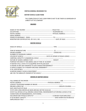 Veritas Insurance - Fill Online, Printable, Fillable, Blank | pdfFiller