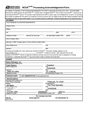 Fillable Online Postal Service (USPS) requires that each NCOA Fax Email ...