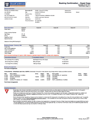 Fillable Online Booking Confirmation Guest Copy Fax Email Print - pdfFiller