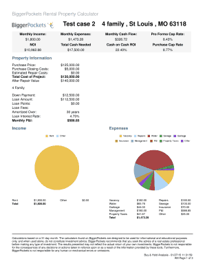 Fillable Online BiggerPockets Rental Property Calculator Fax Email ...