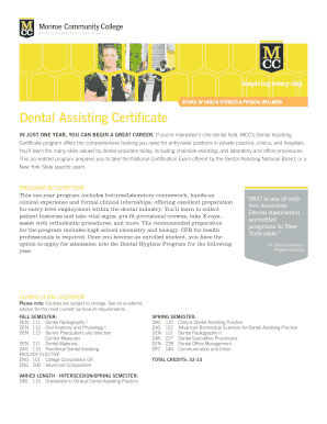 Fillable Online Dental Assisting Certificate Fax Email Print - pdfFiller