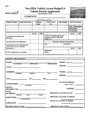 Fillable Online Vehicle Permit Application Fax Email Print - pdfFiller