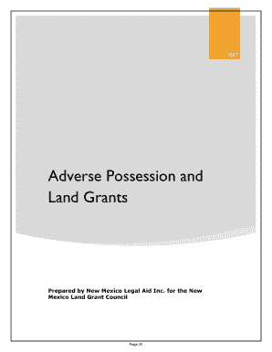 Fillable Online Adverse Possession and Fax Email Print - pdfFiller