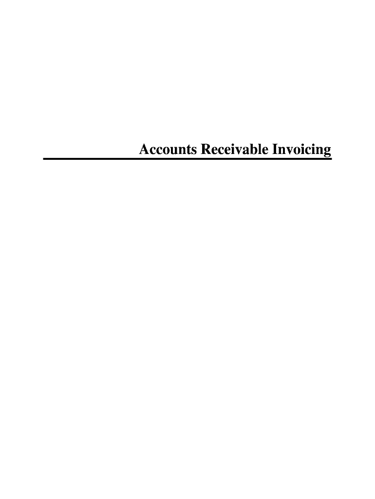 Fillable Online Accounts Receivable Invoicing Fax Email Print - pdfFiller