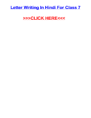 Fillable Online Letter Writing In Hindi For Class 7 Fax Email Print ...