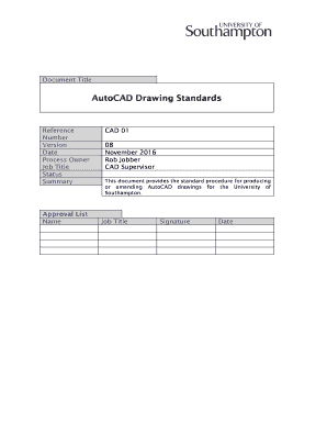 Fillable Online AutoCAD Drawing Standards Fax Email Print - pdfFiller